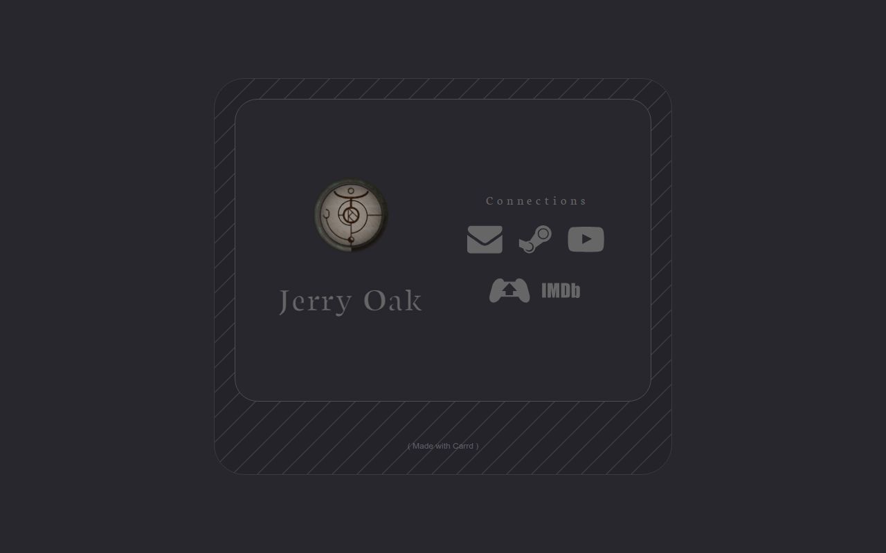 Jerry Oak's card